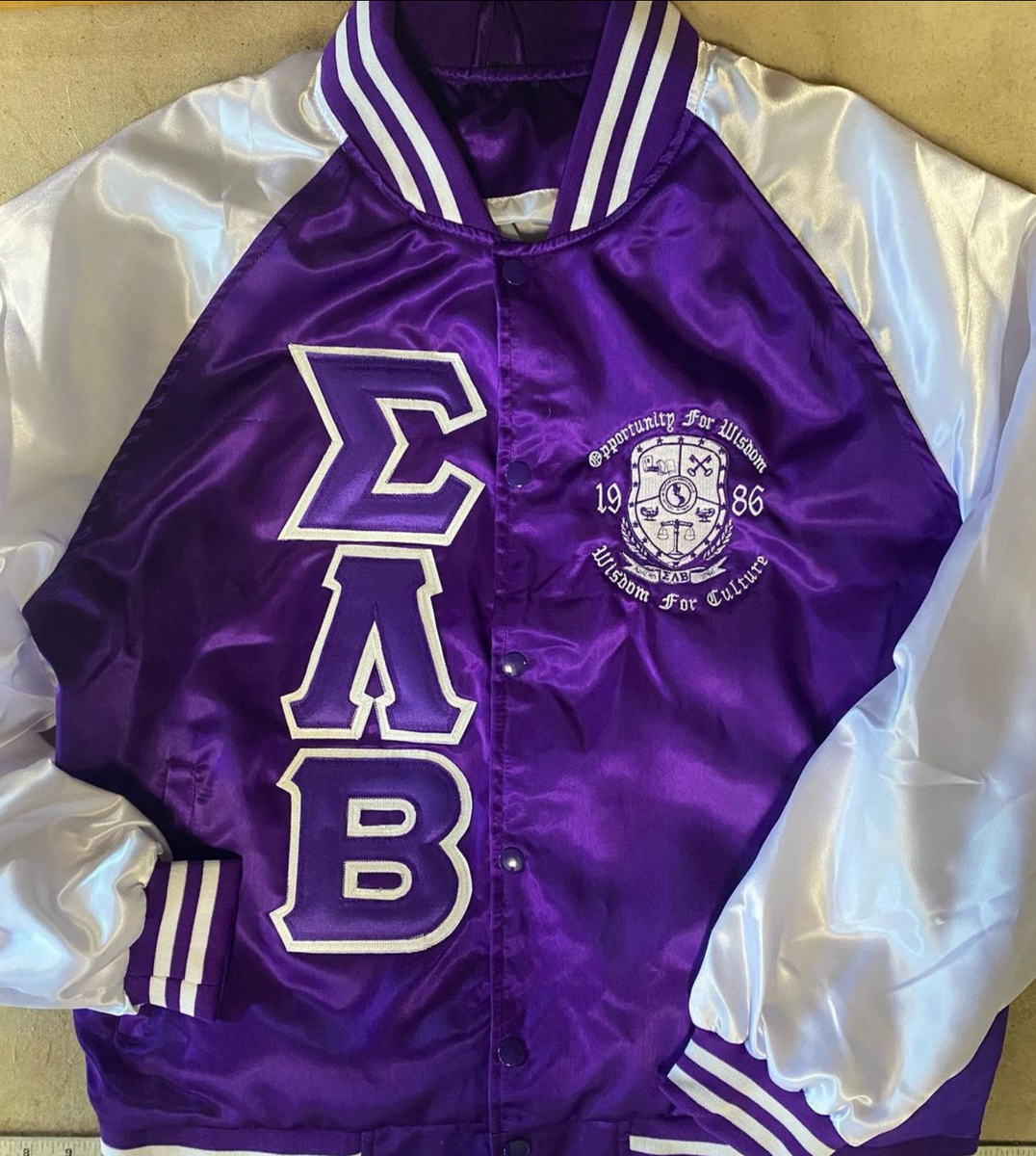 SIGMA LAMBDA BETA - 2 TONE VARSITY JACKET – graffitigreek